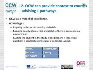 OEB12: Types of OCW Scenarios for virtual mobility | PPT