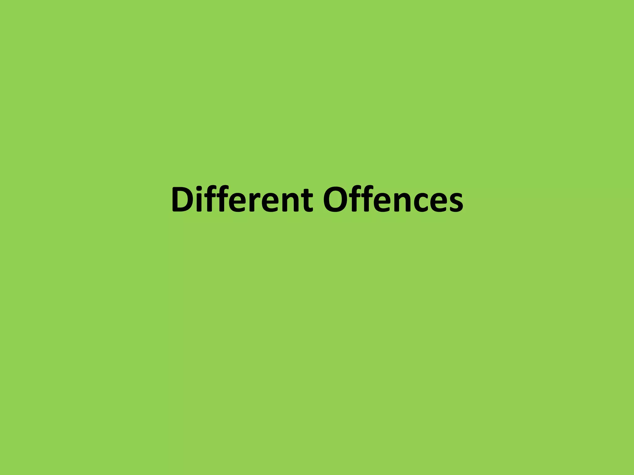 Types of Offence | PPT