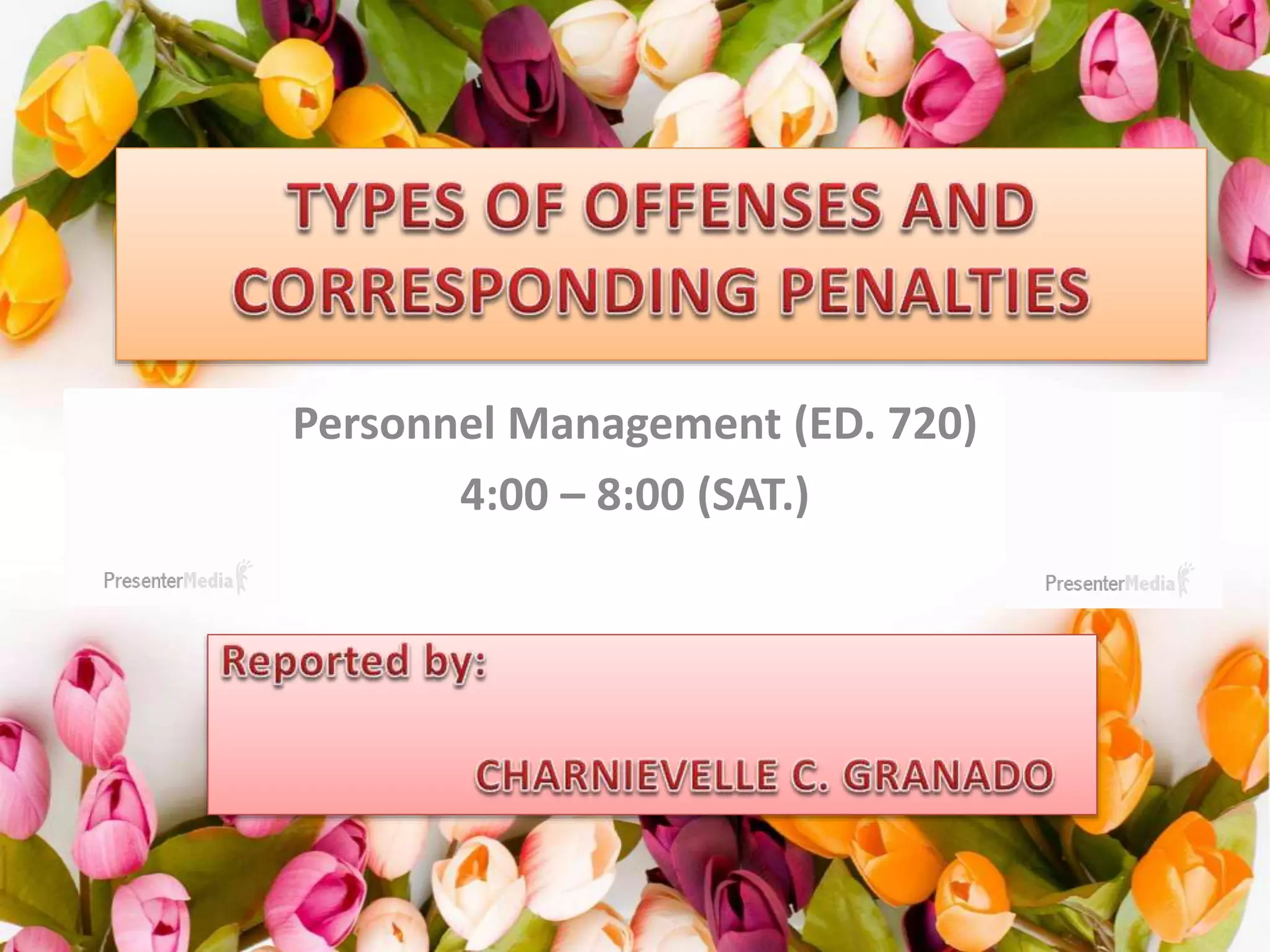 Types of offenses and corresponding penalties | PPTX