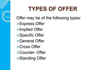 Types of offer | PPTX