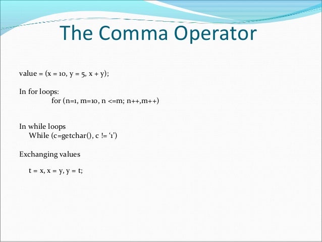 Types of operators in C
