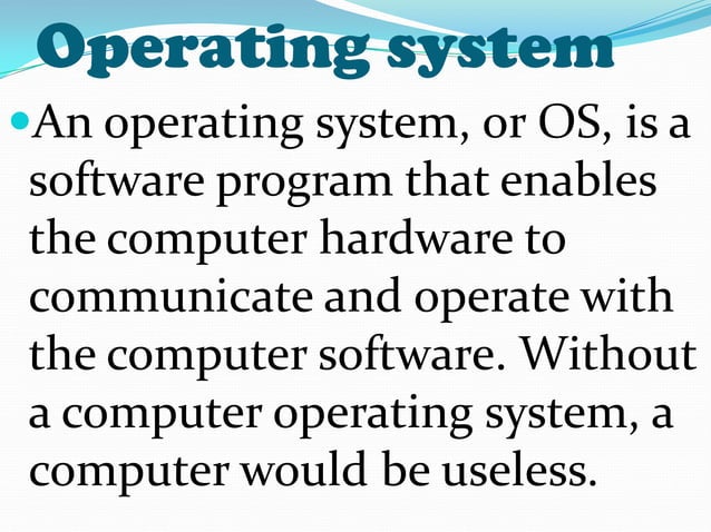 Types of operating system | PPTX