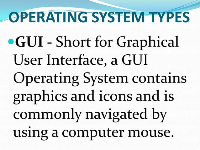 Types of operating system | PPTX