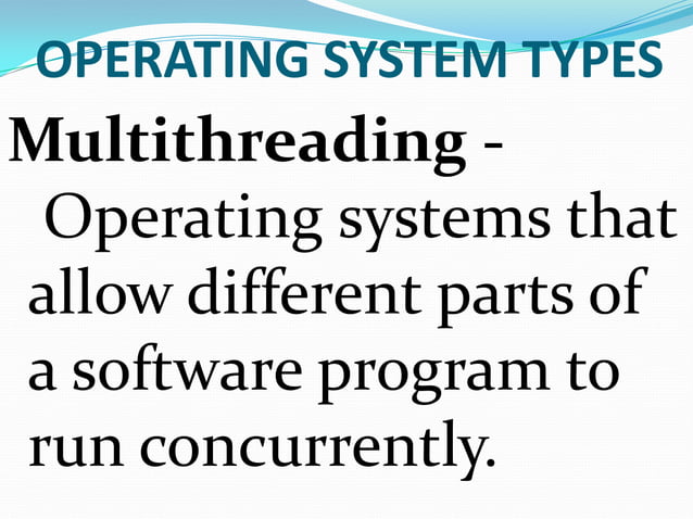 Types of operating system | PPT