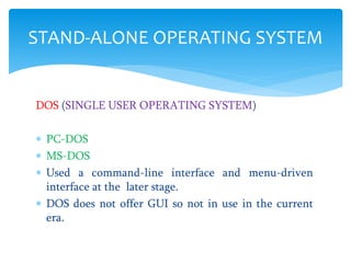 Types of Operating System | PPTX
