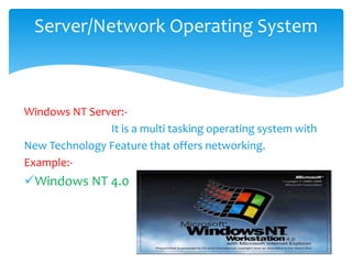 Types of Operating System | PPTX