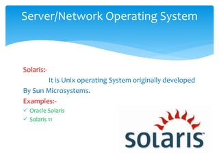 Types of Operating System | PPTX