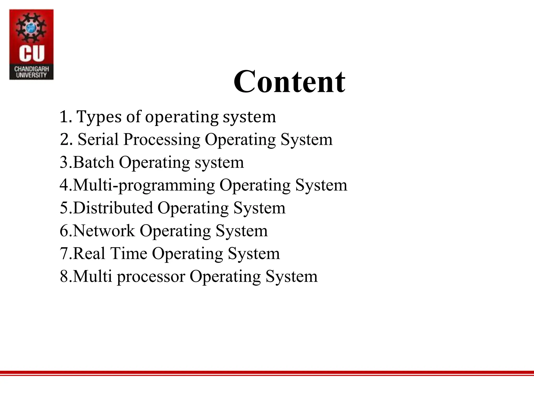 Types of Operating System | PPTX