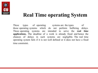 Types of Operating System | PPTX