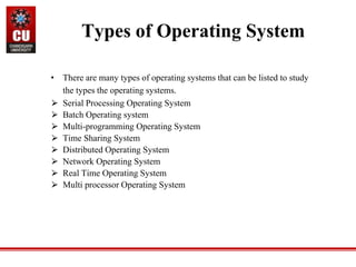 Types of Operating System | PPTX