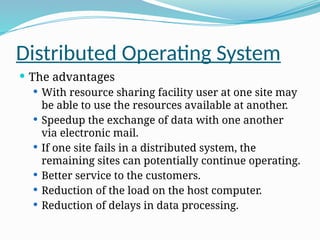 types of operating system an overview of the topics.pptx