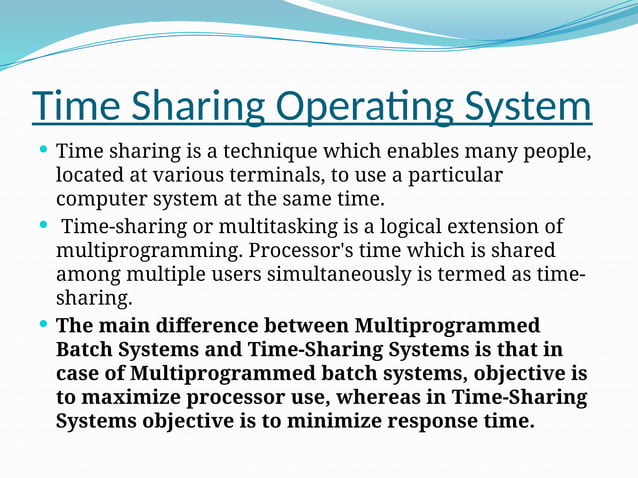 types of operating system an overview of the topics.pptx