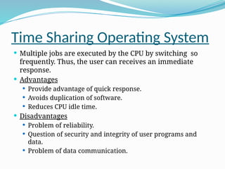 types of operating system an overview of the topics.pptx