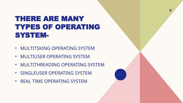 TYPES OF OPERATING SYSTEM POWER POINT PRESENTATION.pptx | Operating ...