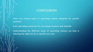 TYPES OF OPERATING SYSTEM in computer world | PPTX