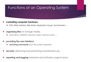 Presentation slide Types of Operating System.ppt