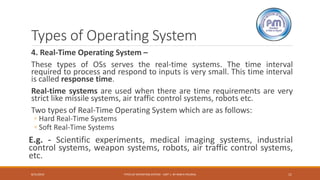 Types of operating system unit 1 by Ram K Paliwal | PPT