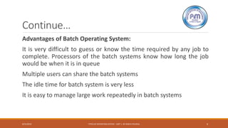 Types of operating system unit 1 by Ram K Paliwal | PPT