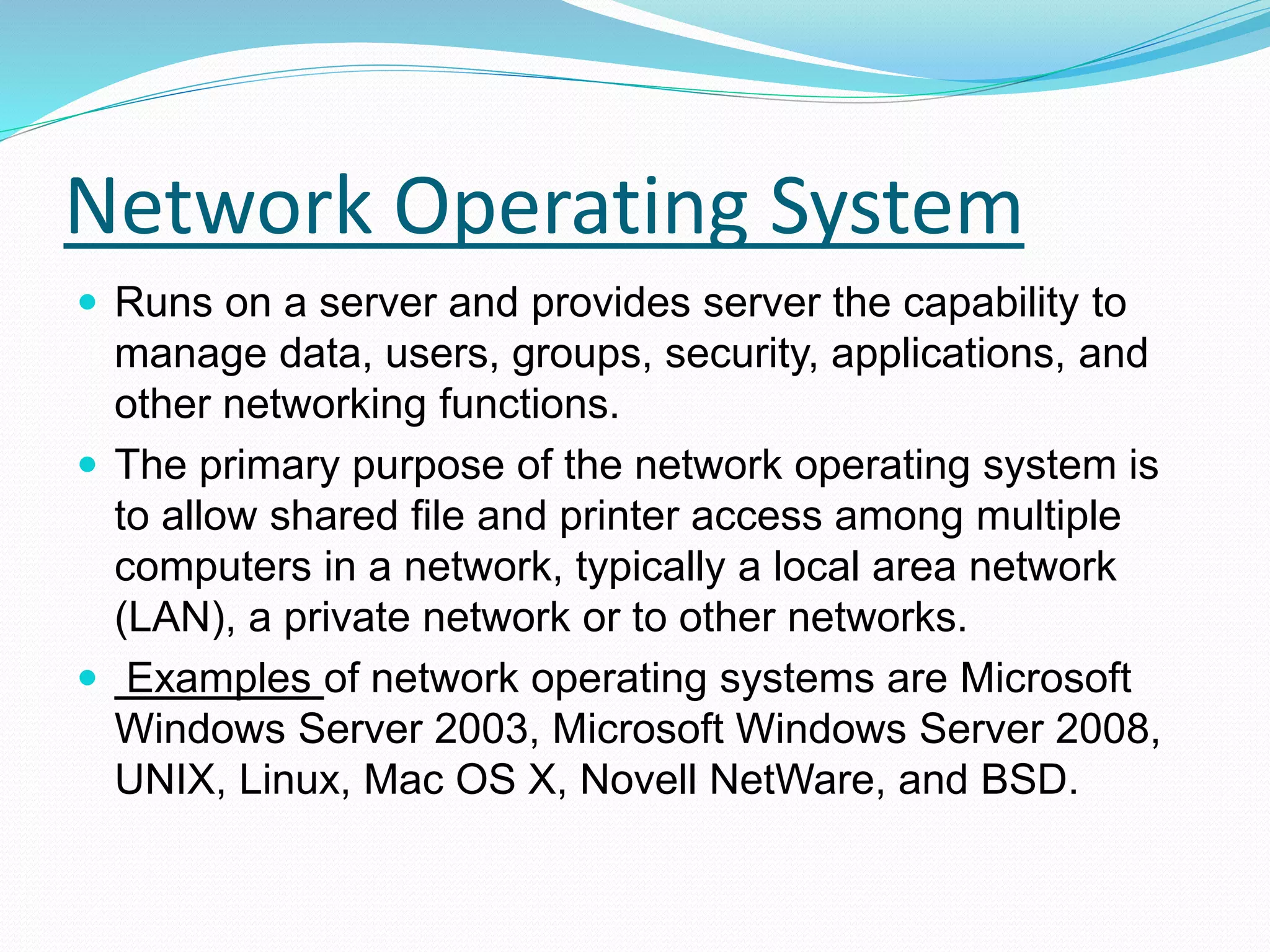Types of operating system | PPTX