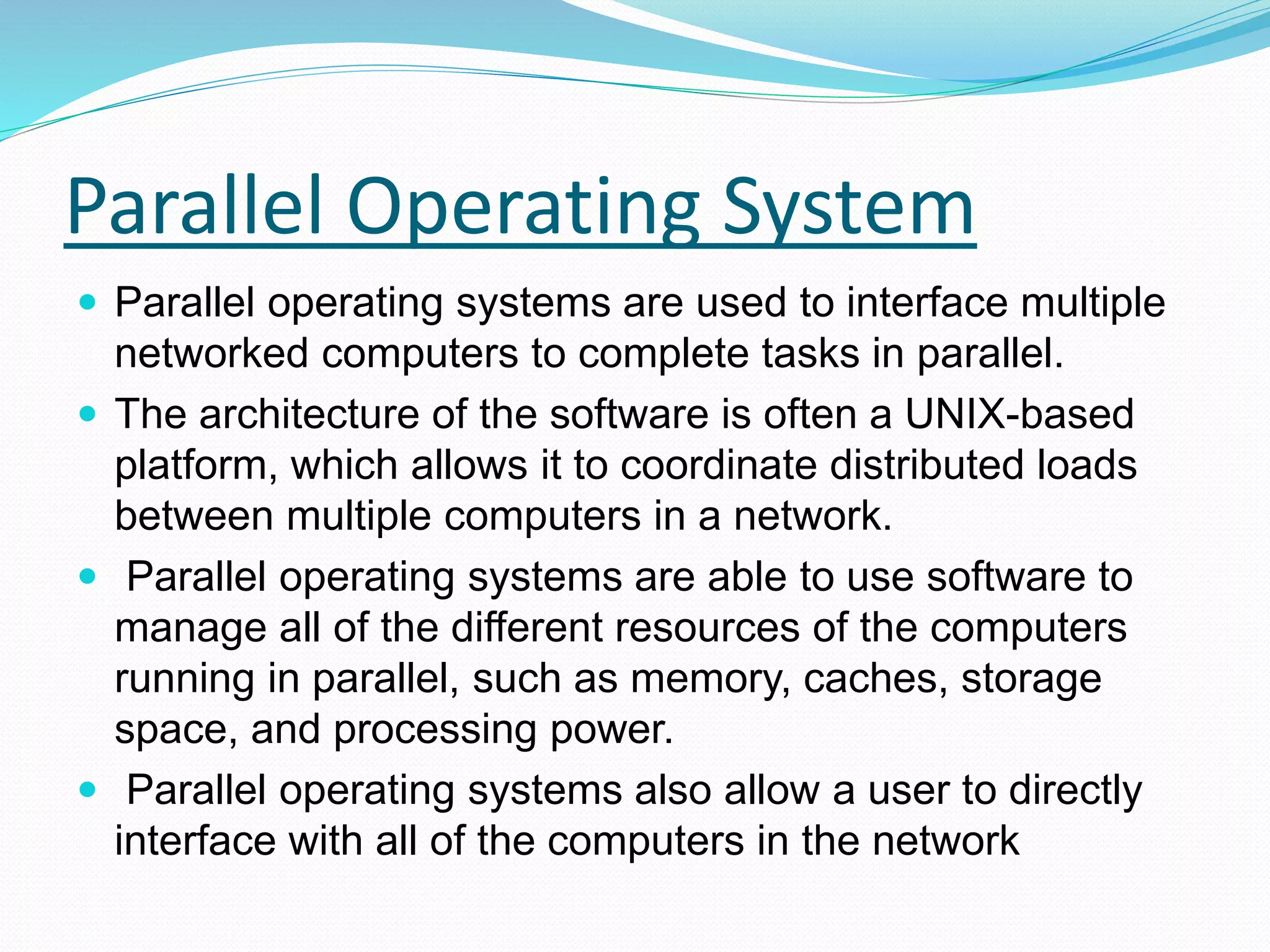Types Of Operating System Pptx Operating Systems Computer Software And Applications