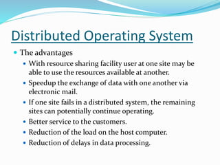 Types of operating system | PPTX