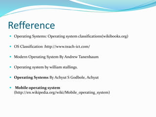 Types of operating system | PPTX
