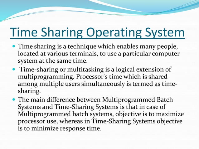 Types of operating system | PPTX | Operating Systems | Computer ...
