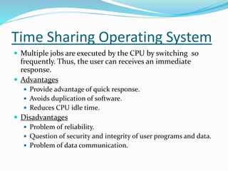 Types of operating system | PPTX