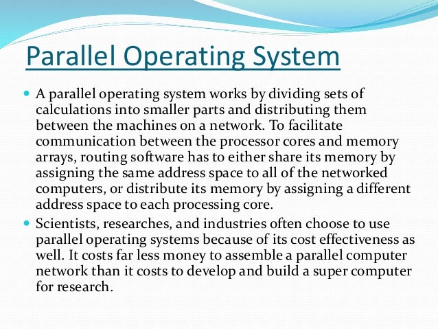 Types of operating system