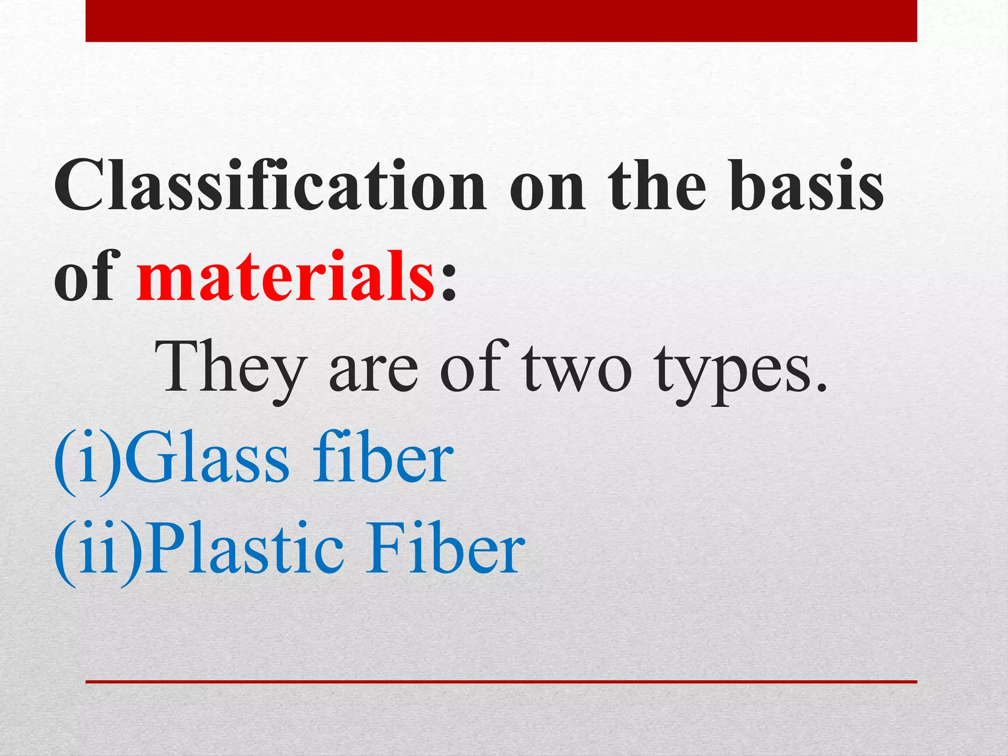 Types of optical fiber | PPTX