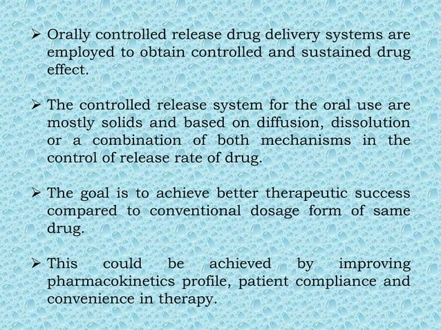 Types of oral controll drug delivery system | PPT
