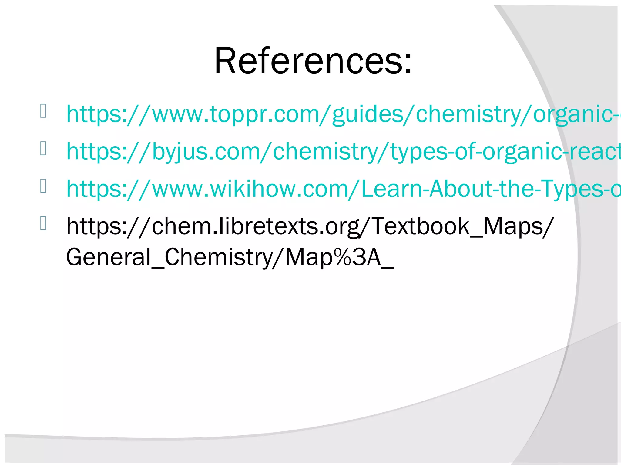 Types of Organic Reactions | PPT
