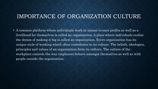 Types of organizational culture | PPTX