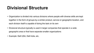 Types of organizational structure | PPTX