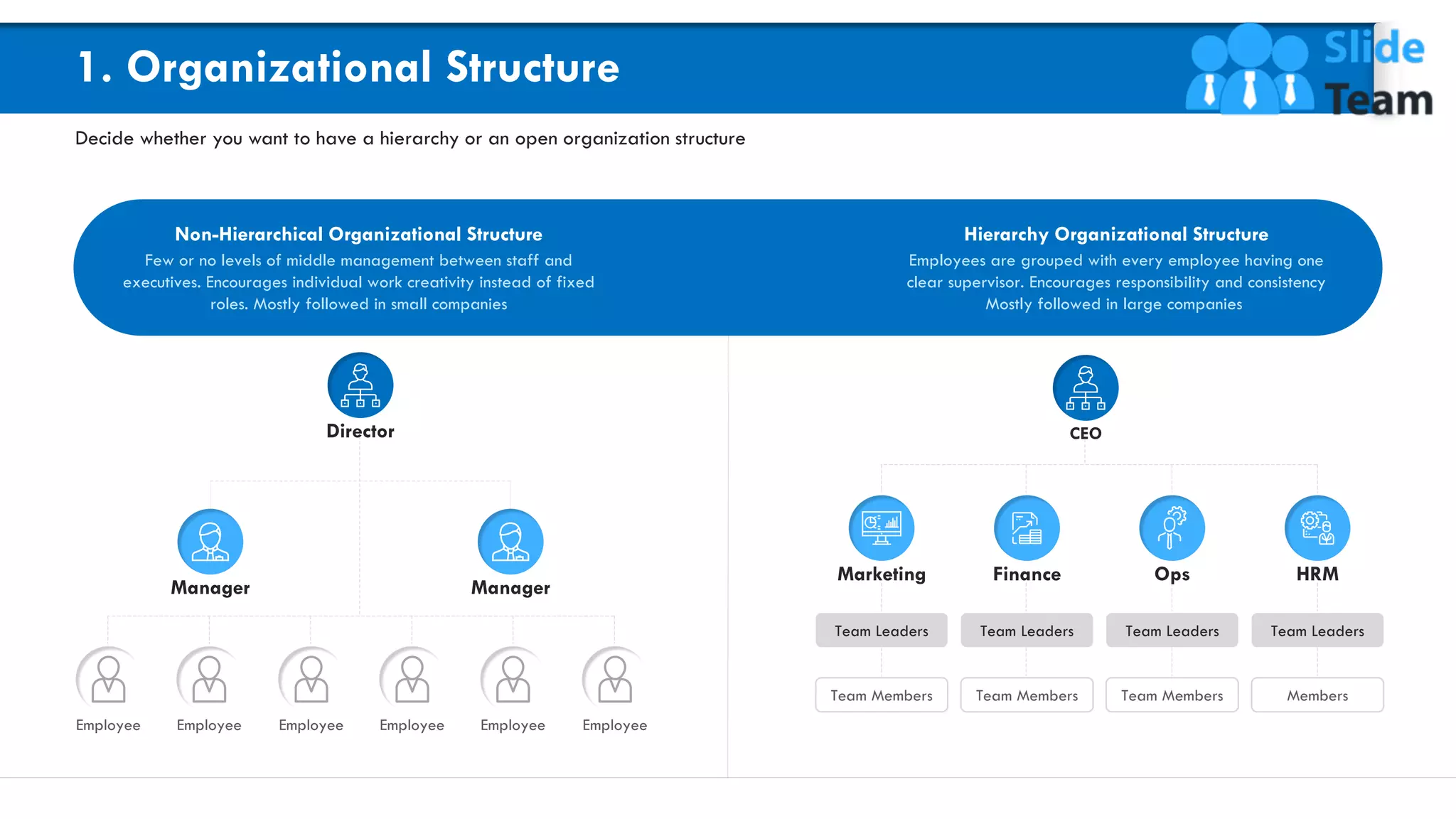 Types Of Organizational Structures And Org Charts PowerPoint ...