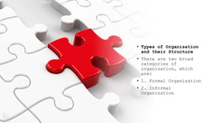 DETAILS OF VARIOUS TYPES OF ORGANIZATIONS | PPT