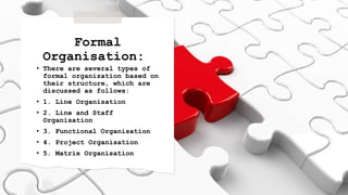 DETAILS OF VARIOUS TYPES OF ORGANIZATIONS | PPT