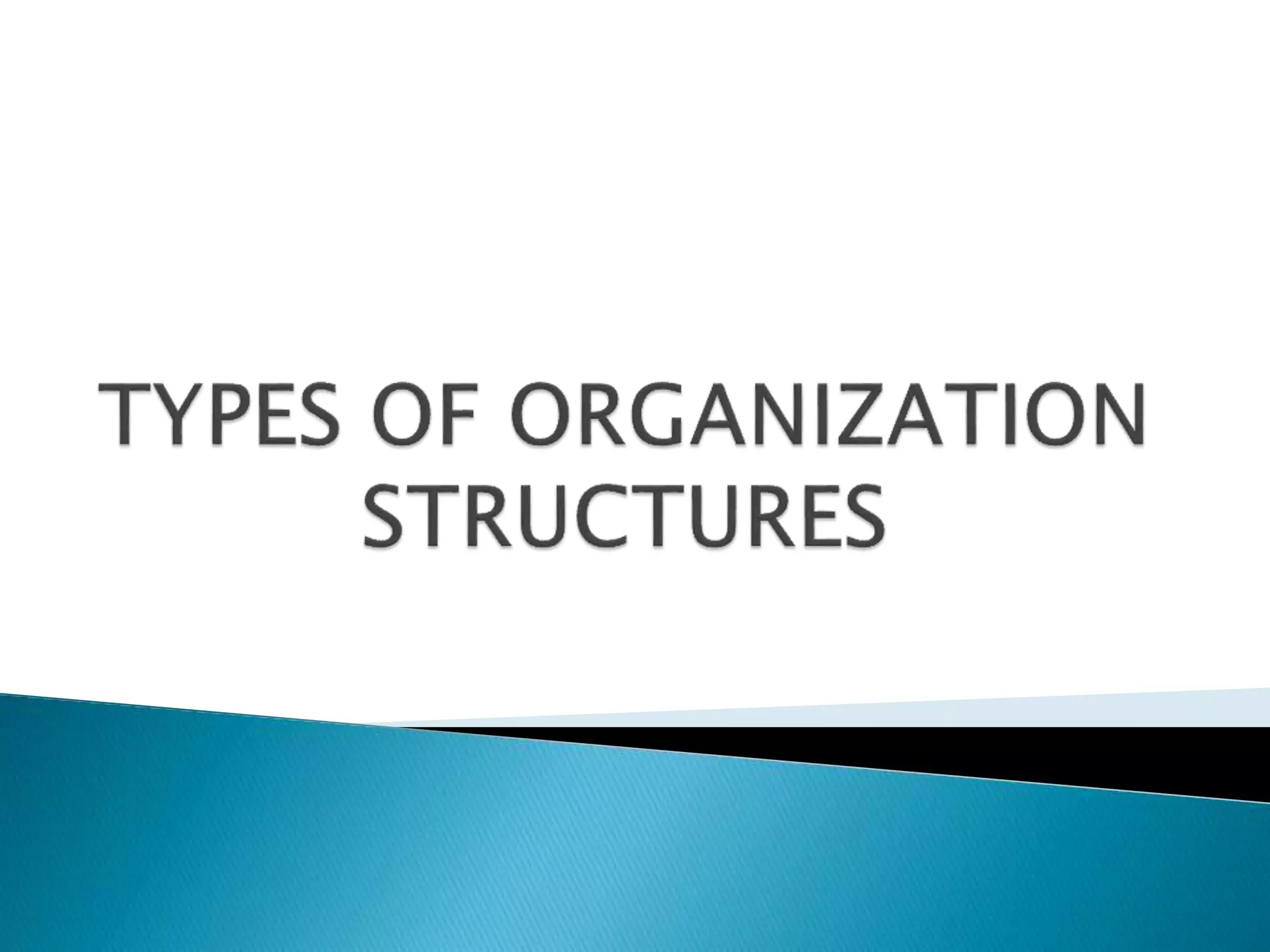 Types of organization structures | PPT