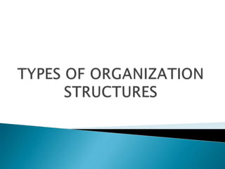 Types of organization structures | PPTX