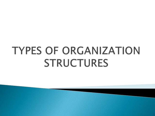 Types of organization structures | PPTX