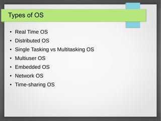 Types of os | PPT