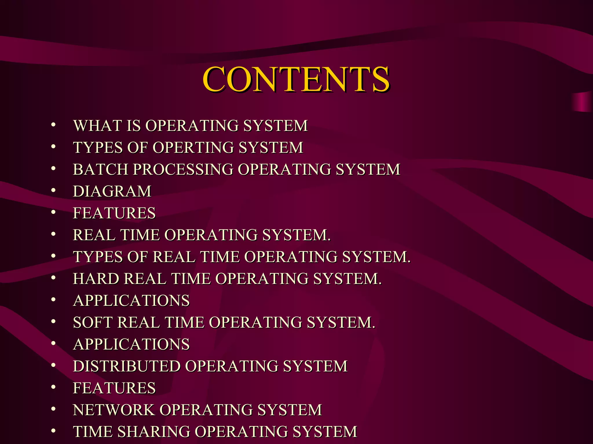 Types of OS | PPT