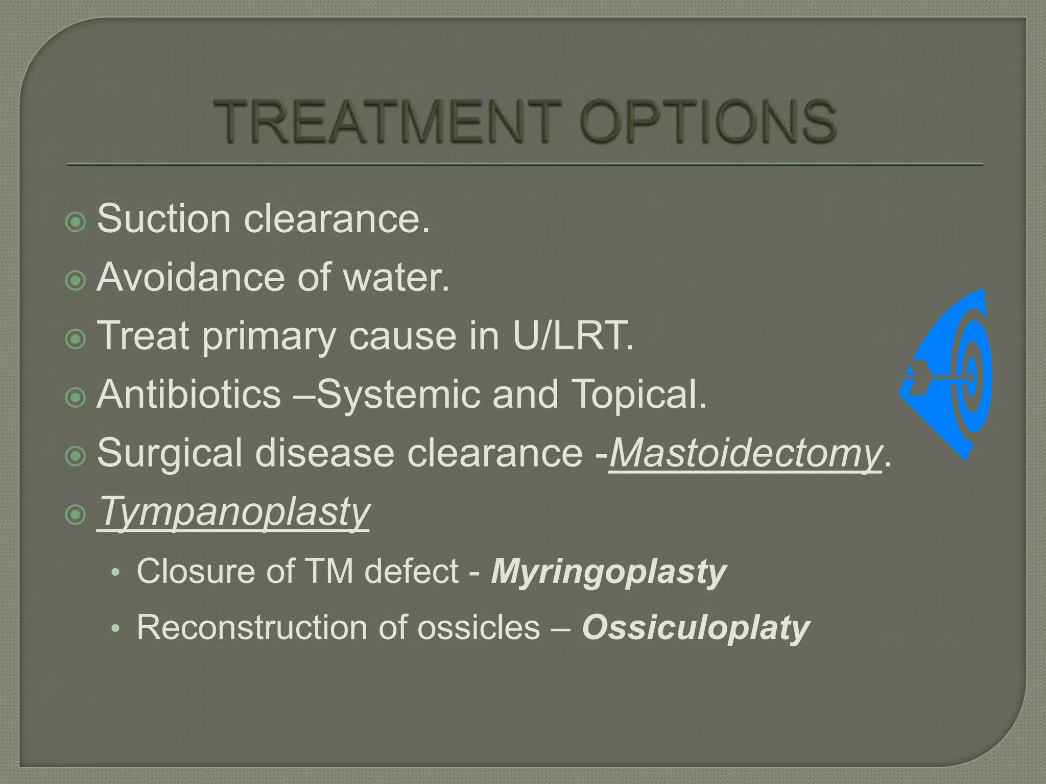 Types of Otitis Media by Dr. Haseeb Ahmed - dec 2011 | PPTX