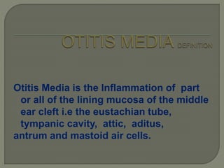 Types of Otitis Media by Dr. Haseeb Ahmed - dec 2011 | PPTX