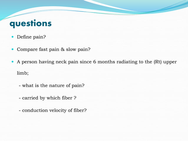 Types of pain | PPTX | Physical Therapy | Wellness