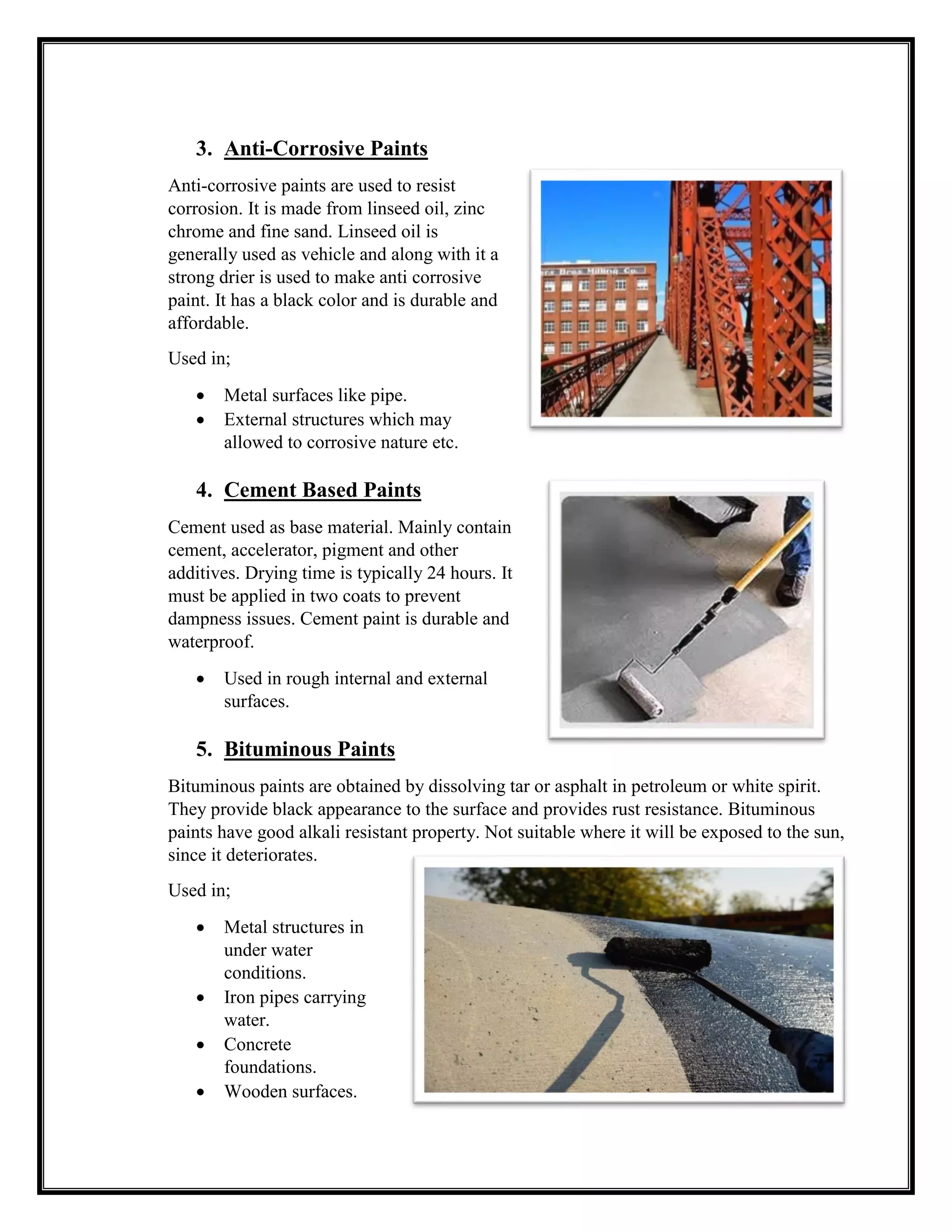 Types of Paint with Application | PDF