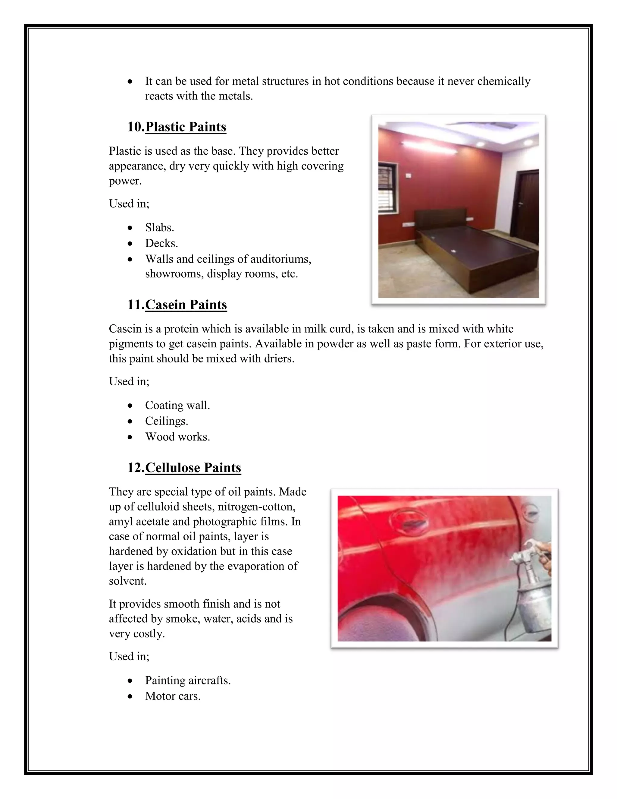 Types of Paint with Application | PDF
