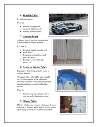 Types of Paint with Application | PDF