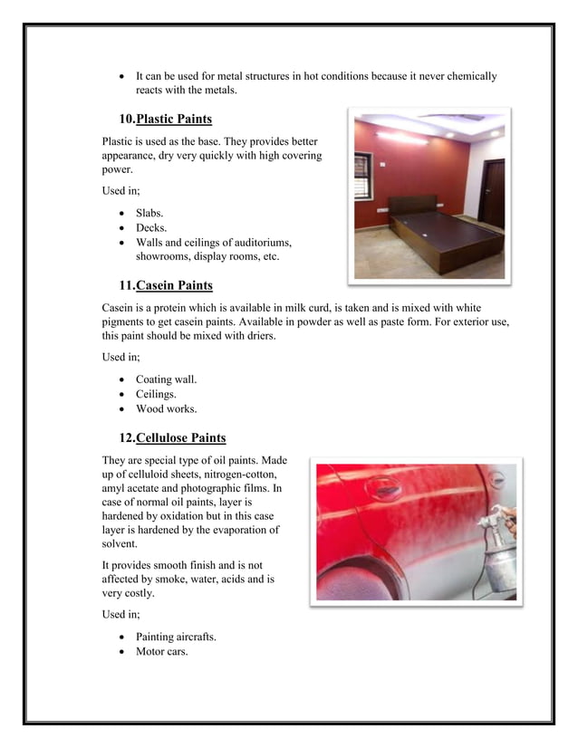 Types of Paint with Application | PDF | Painting | Arts and Crafts