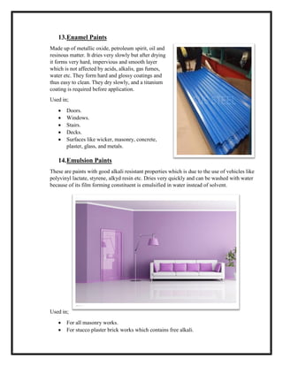 Types of Paint with Application | PDF